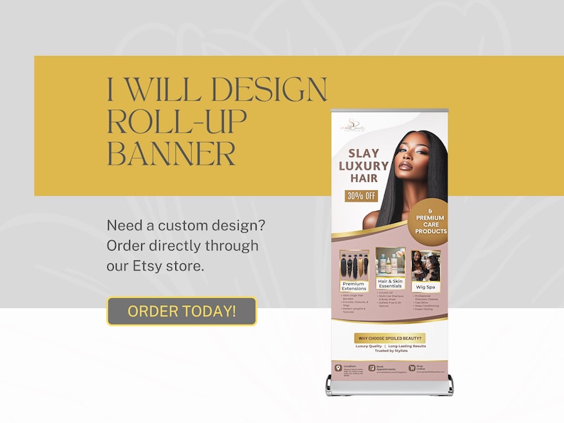 Custom Roll up Banner Artwork | Designed From Scratch | Pull-up Sign ...
