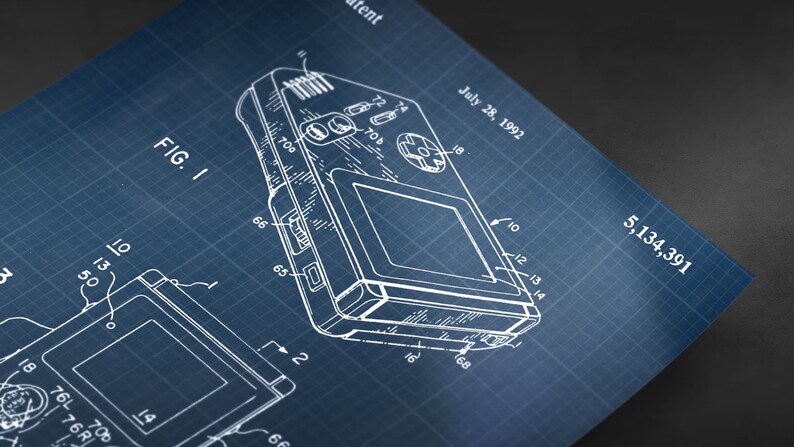 Nintendo Game Boy Patent Wall Art - Etsy