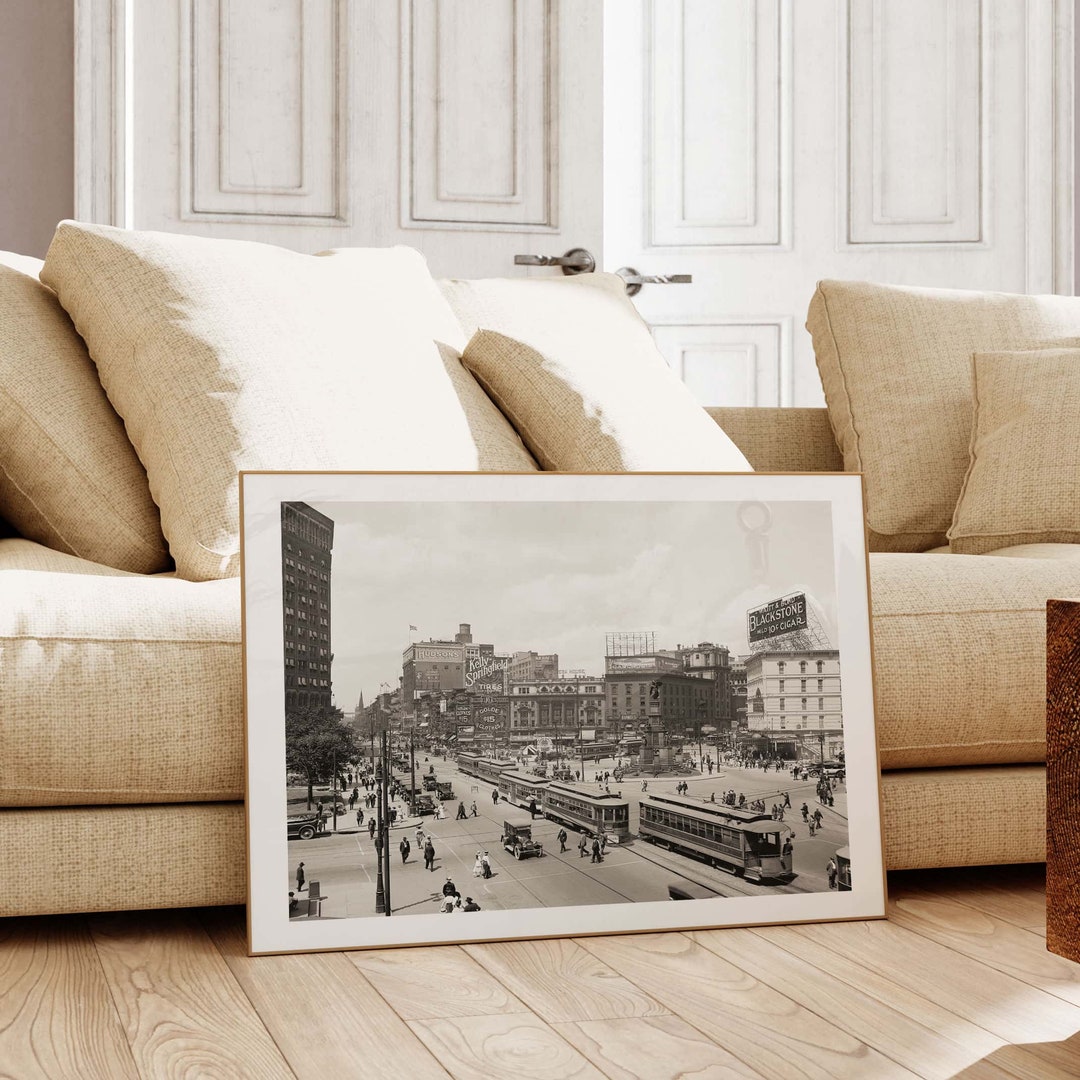 Detroit Woodward Ave 1915 Wall Art - Etsy