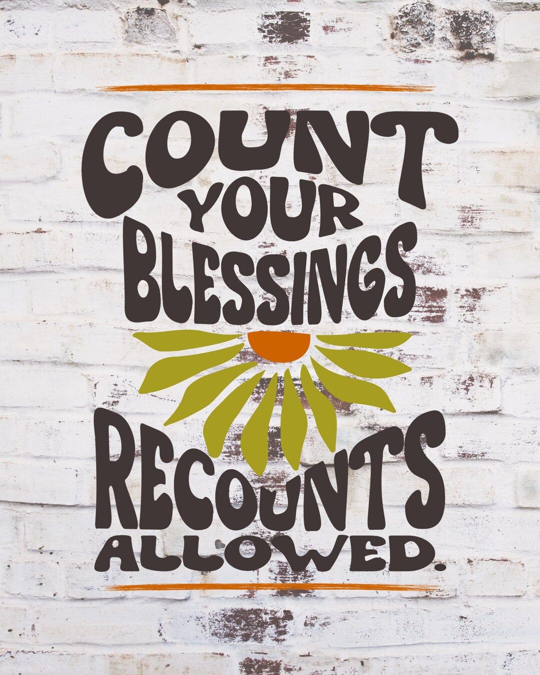 Count Your Blessings Poster - Quirky Wall Art for Home, Office, or ...