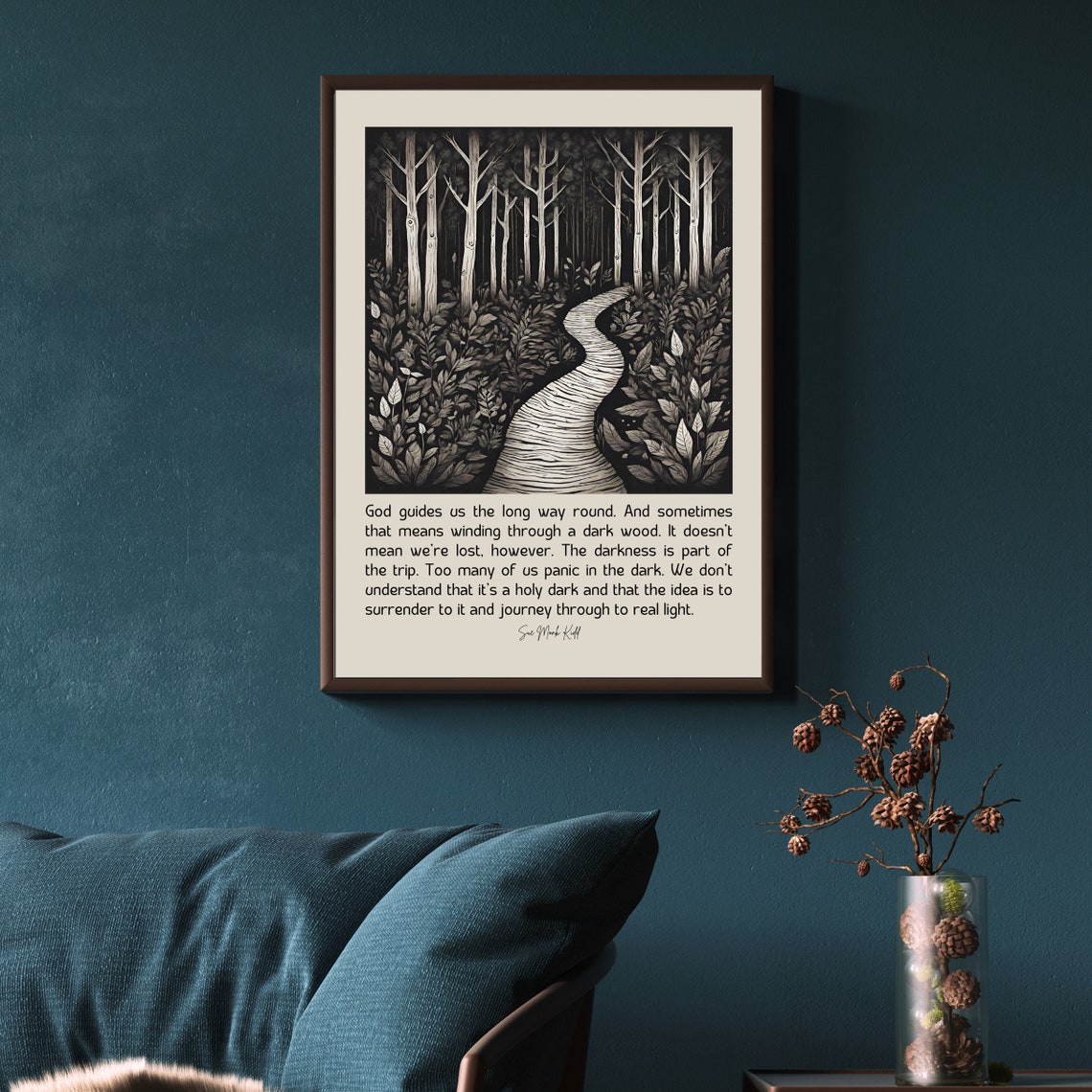 Navigating the Holy Dark | Sue Monk Kidd Quote Art - Etsy
