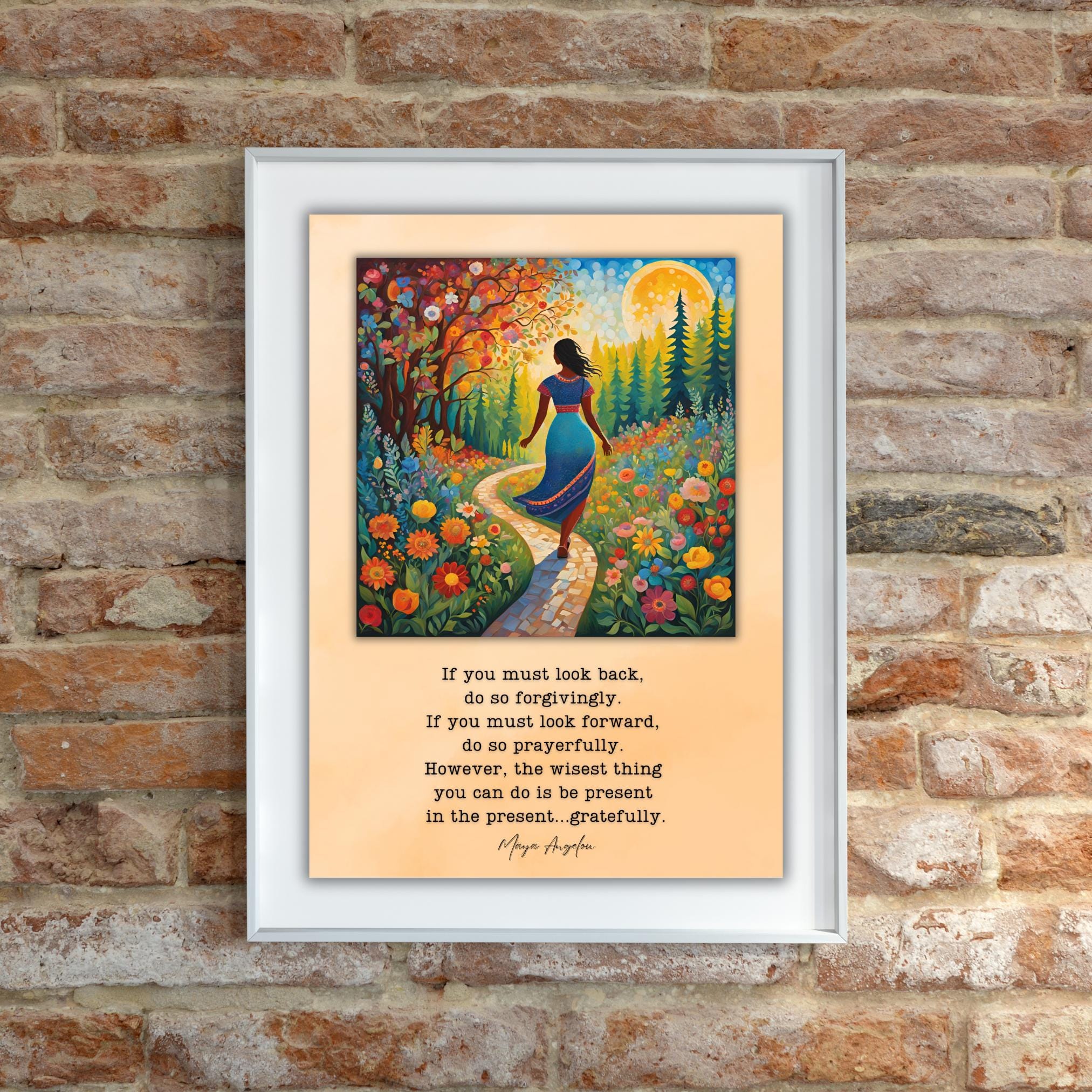 Maya Angelou Quote Art Print: Folk Art Style (digital Download) - Etsy