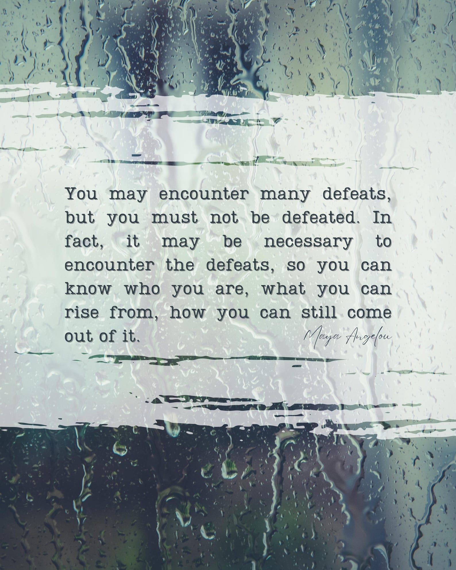 Maya Angelou Resilience Quote Wall Art | Inspirational Printable ...