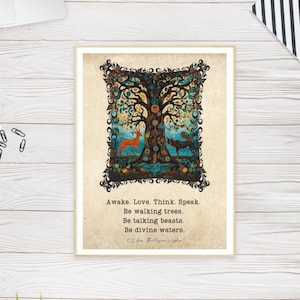 Be Walking Trees | Chronicles of Narnia Quote Art | Magician's Nephew ...