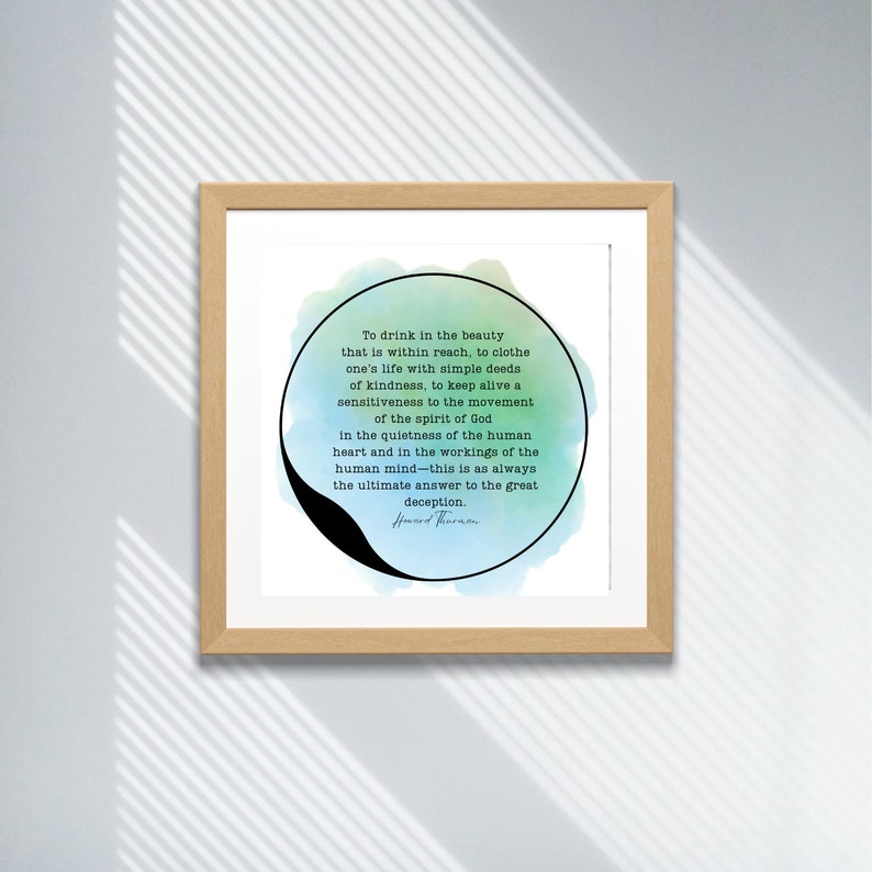 Howard Thurman Quote Print: Beauty Within Reach, Kindness - Etsy