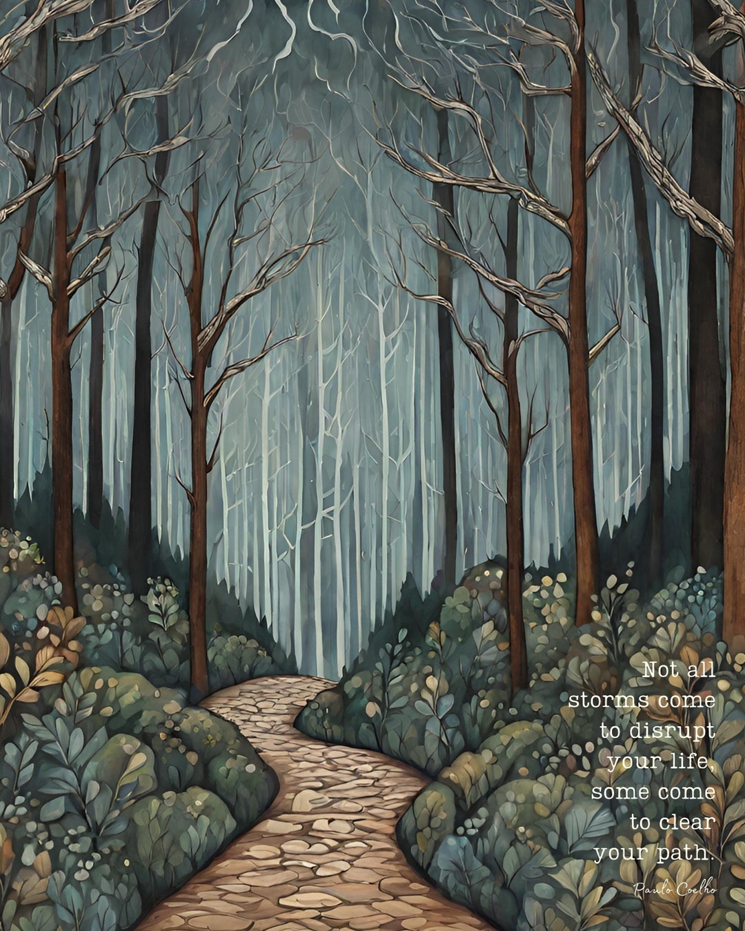 Stormy Path | Paul Coelho Art Print | Instant Digital Download - Etsy