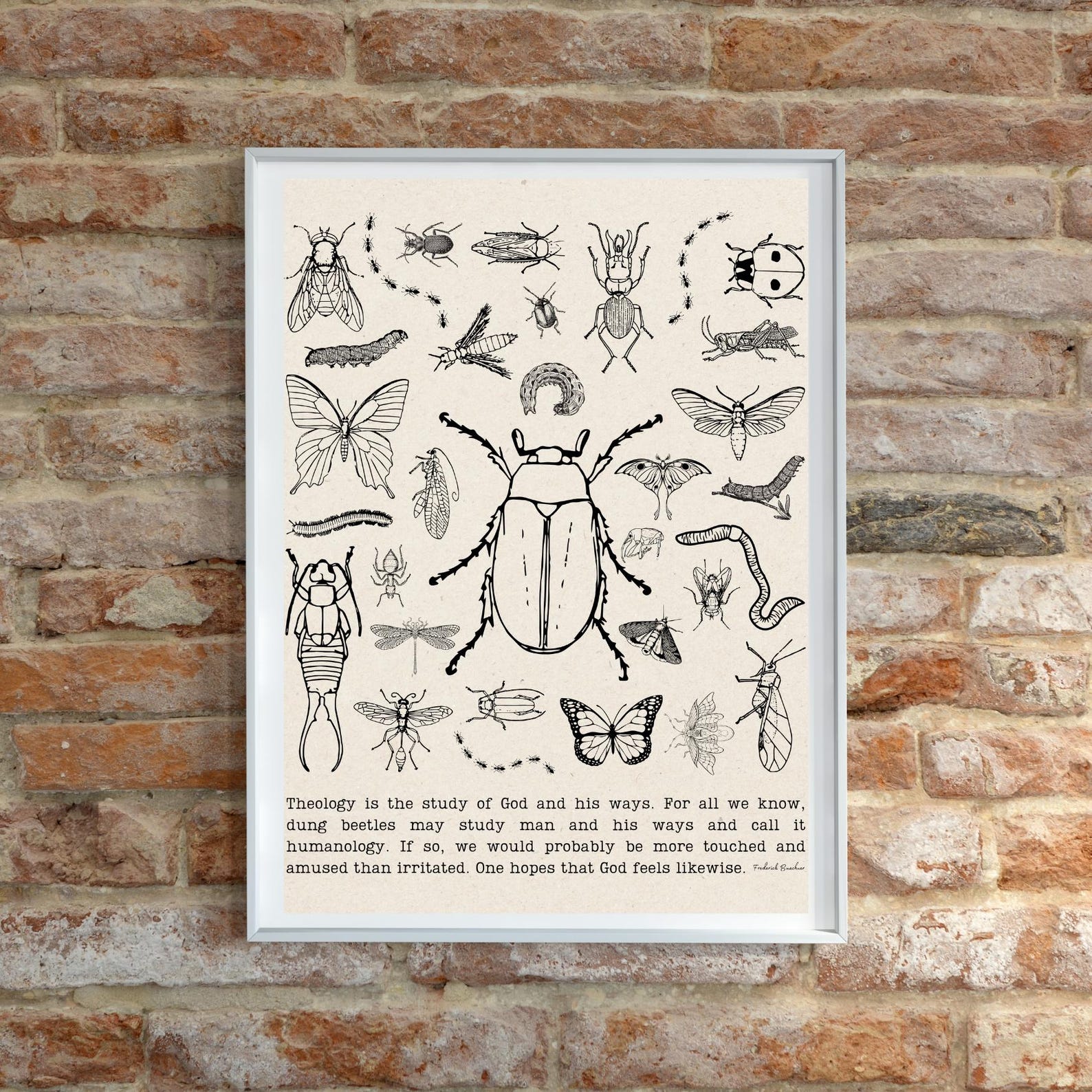 Frederick Buechner Quote Instant Digital Download | Dung Beetle ...