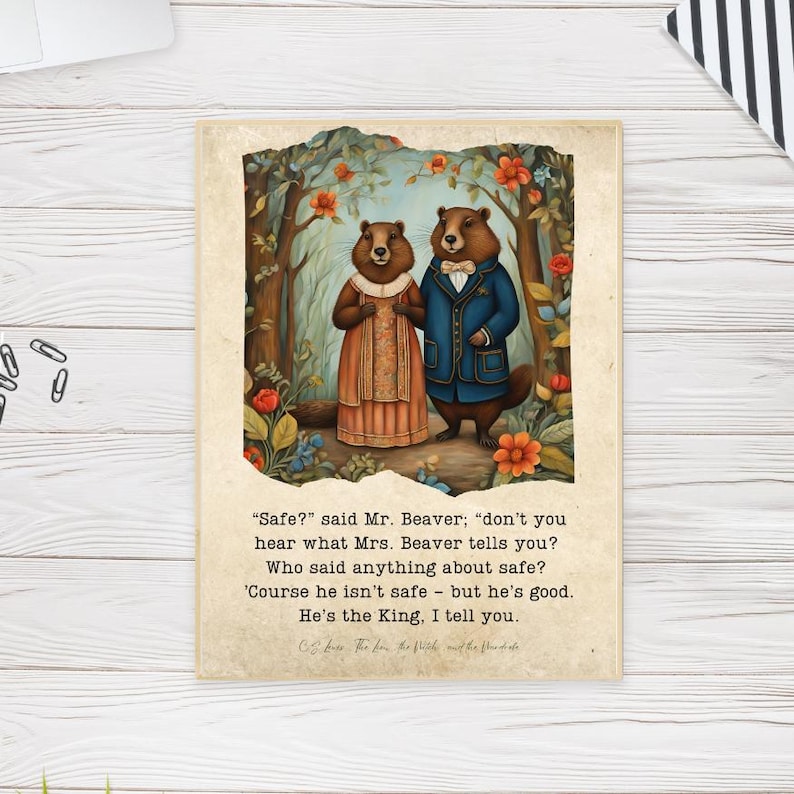 Mr. and Mrs. Beaver Narnia Quote Art (5x7 Digital Download) - Etsy