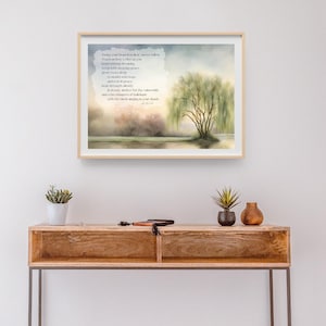 Weeping Willow Tree Poem Digital Print | Inspirational Nature Art ...