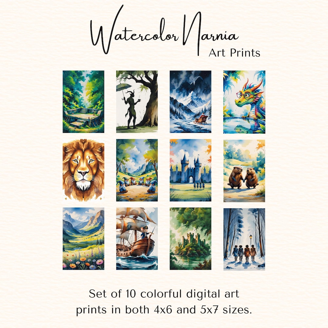 The Chronicles of Narnia: Watercolor Print Set of 12 – Whimsical Art ...