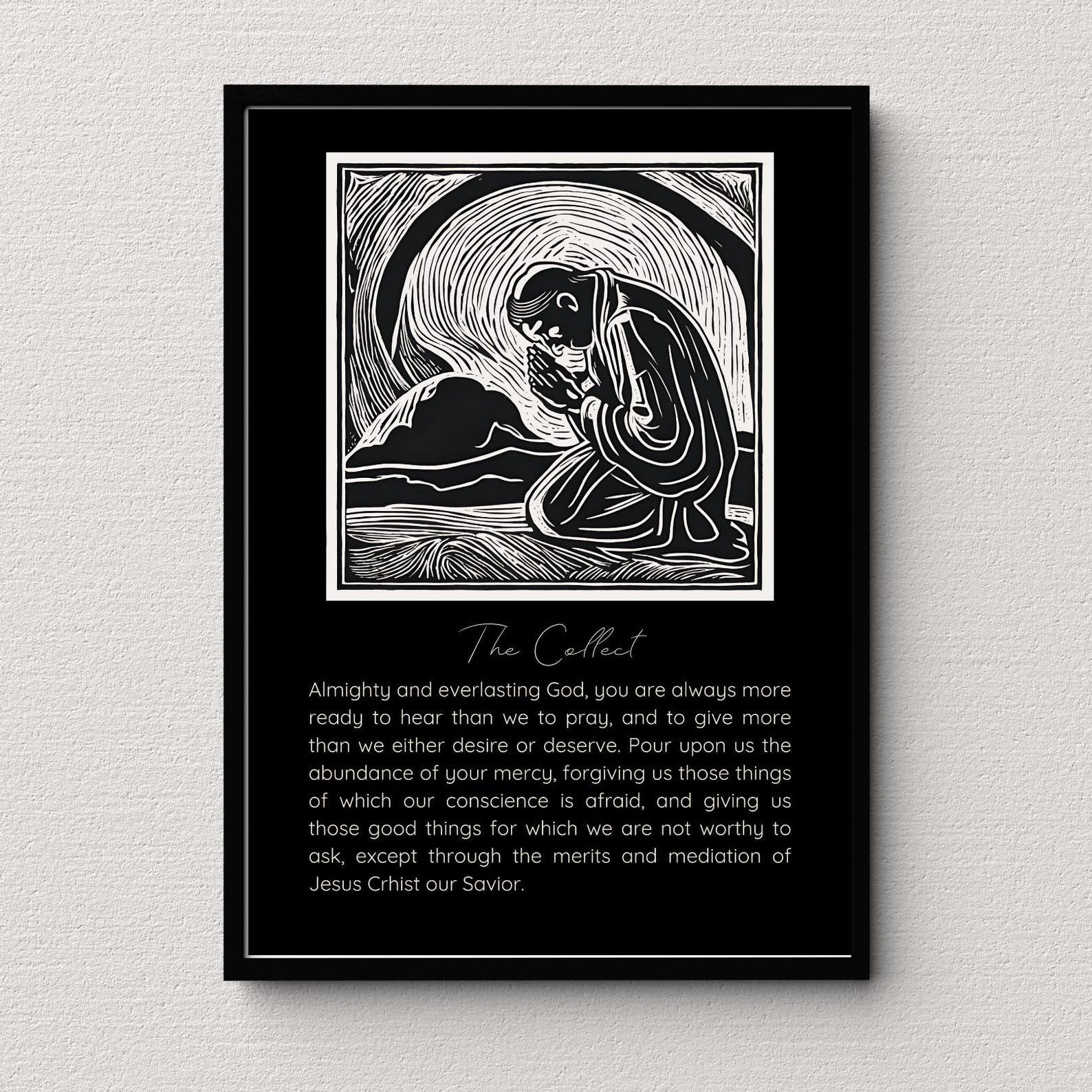 Collect Prayer Digital Print | Book of Common Prayer Wall Art ...