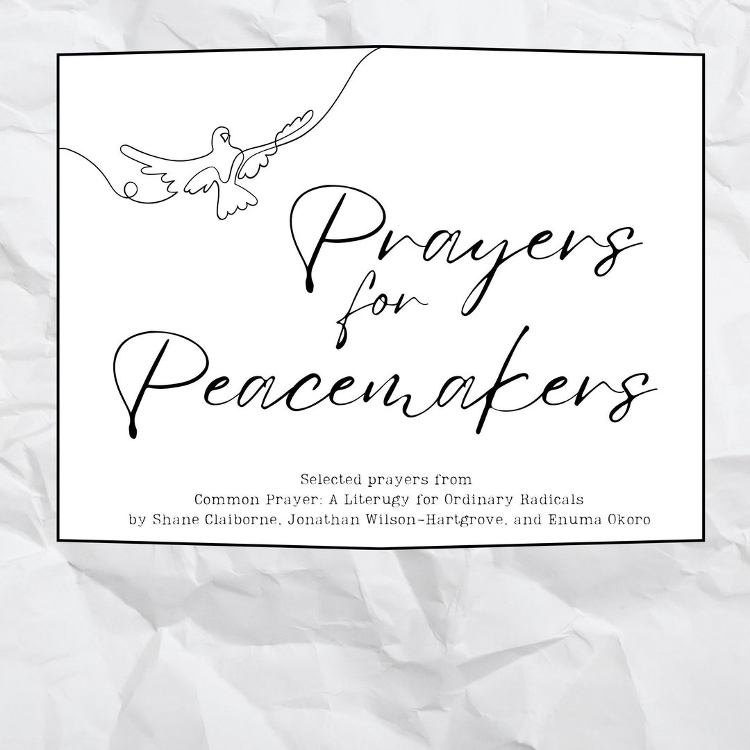 Common Prayer Cards | Prayers for Peacemakers - Etsy