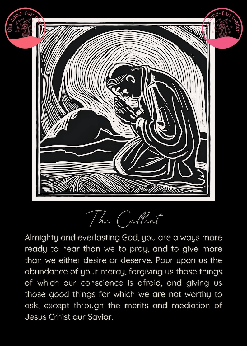 Collect Prayer Digital Print | Book of Common Prayer Wall Art ...