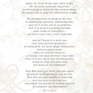 Trusting the Process of Becoming | Teilhard De Chardin Prayer Art - Etsy