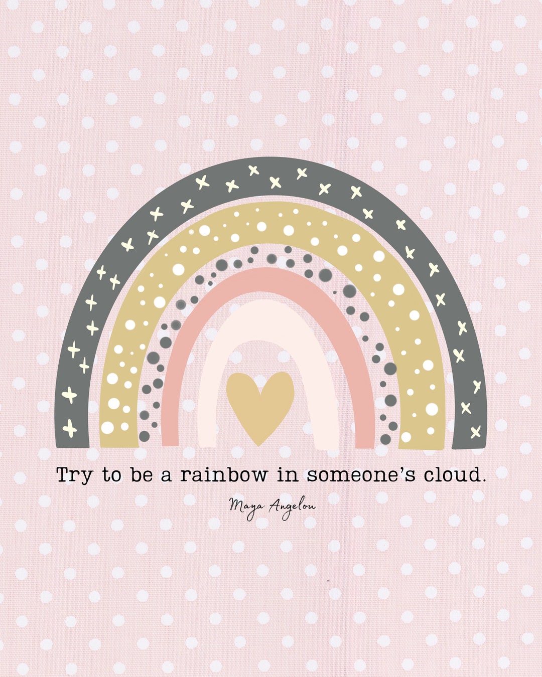 Maya Angelou Quote Instant Digital Download | 'be a Rainbow' - Etsy