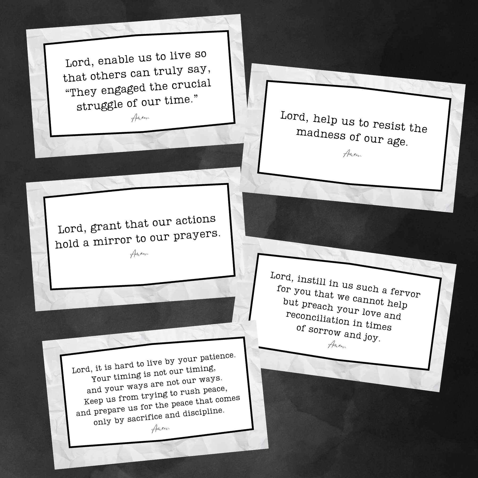Common Prayer Cards | Prayers for Peacemakers - Etsy