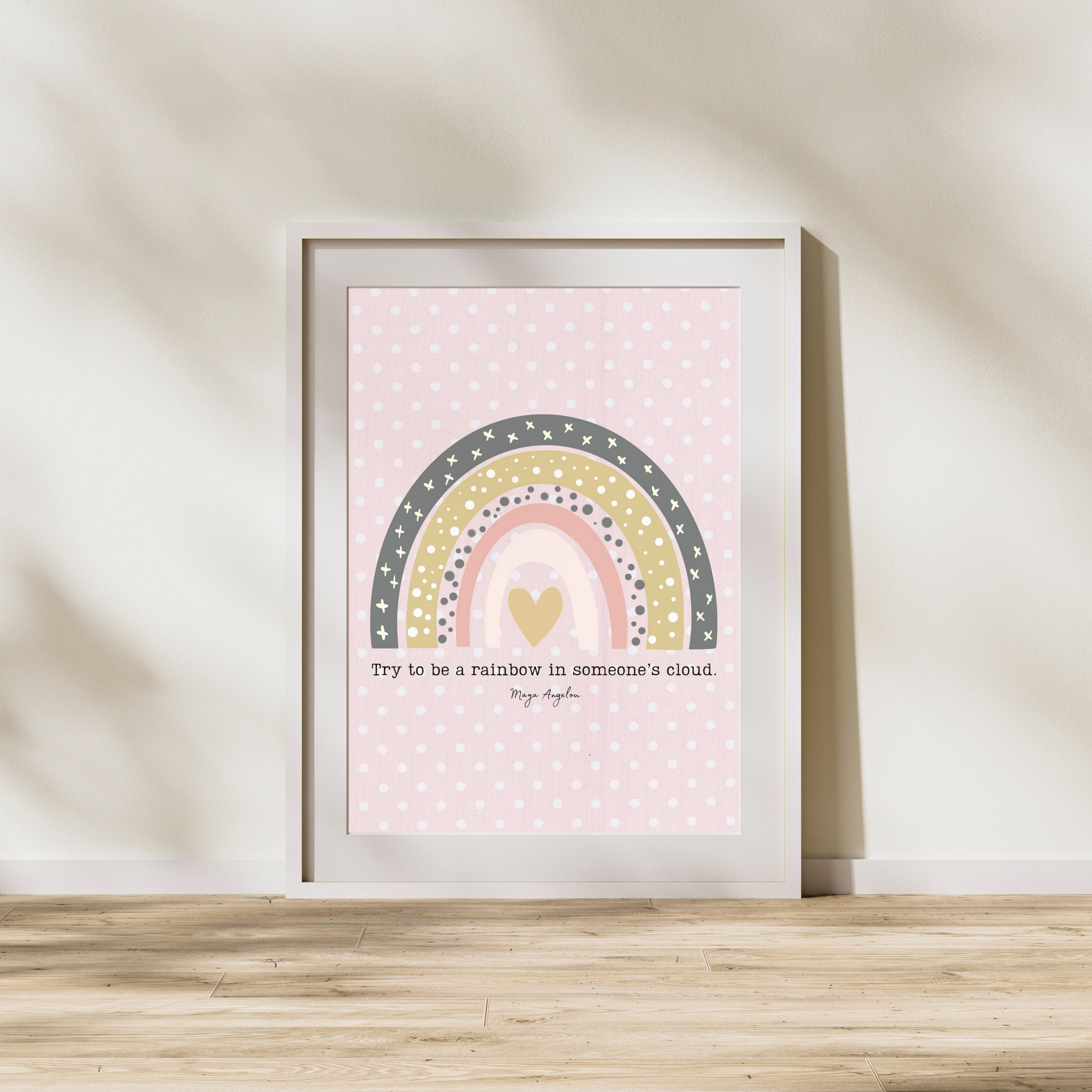 Maya Angelou Quote Instant Digital Download | 'be a Rainbow' - Etsy