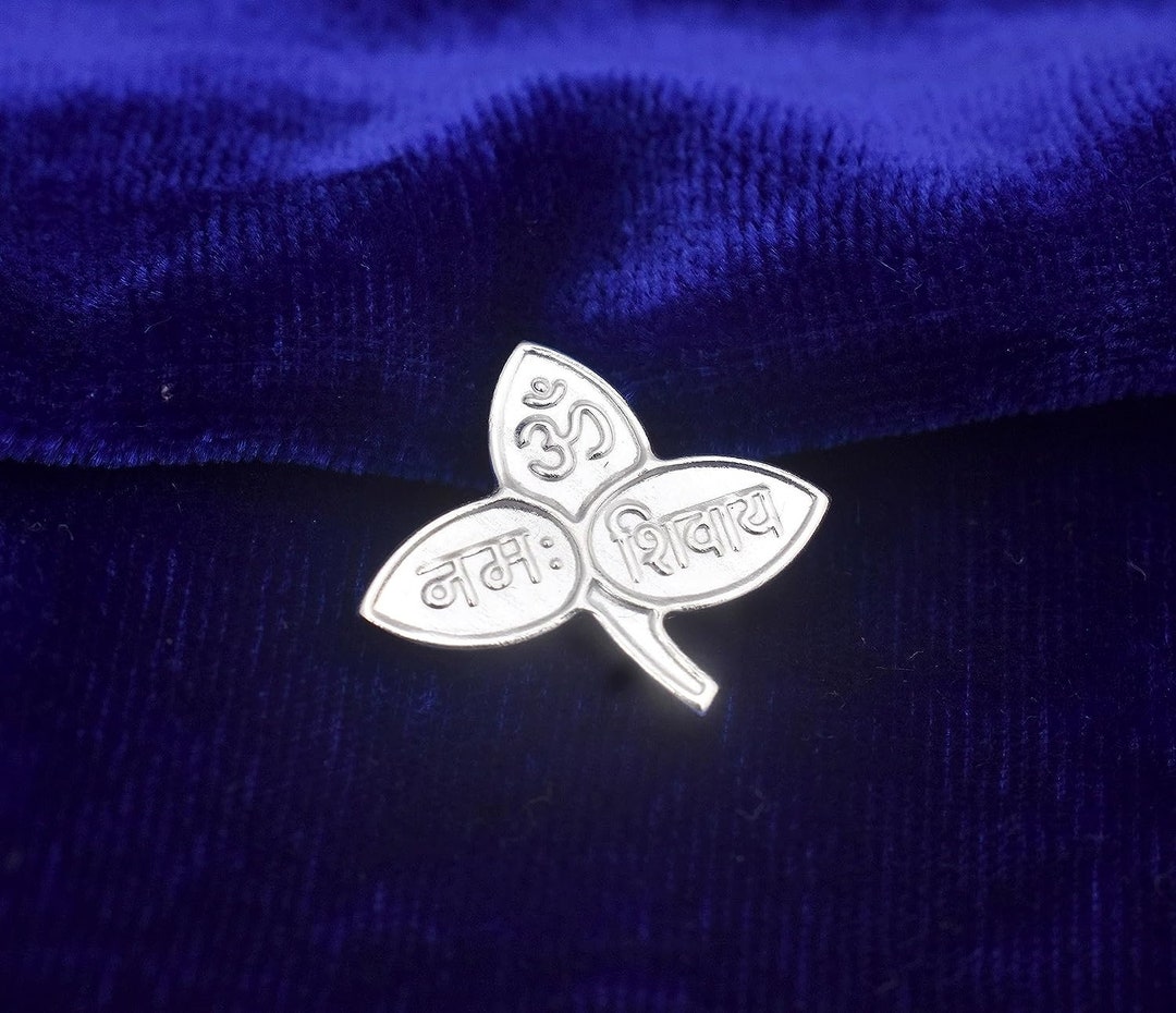 Lord Shiva Bel Patra Solid Silver Handmade Solid Belva Patra - Etsy