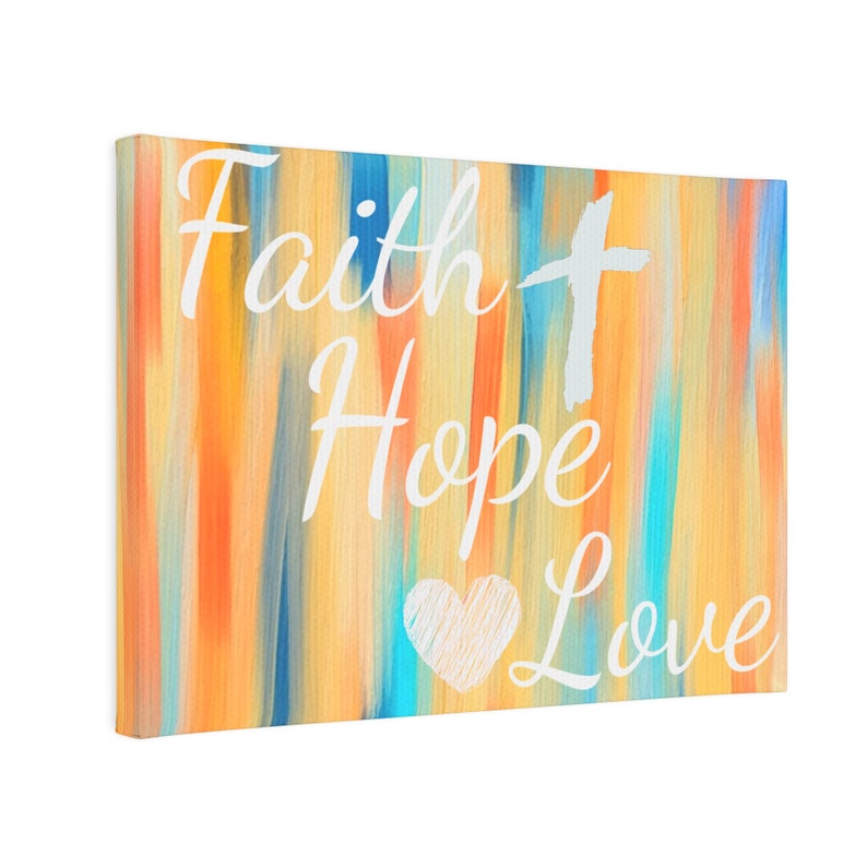 Faith Hope Love Wall Art Home Gift Idea Faith Decor Christian Wall Art ...