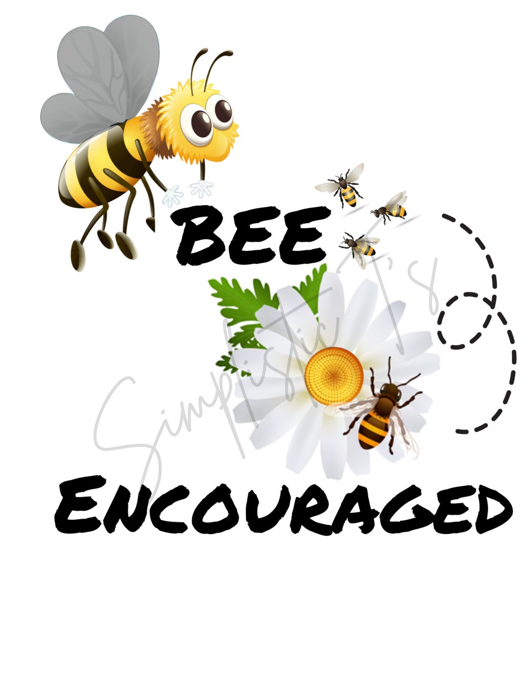 Bee Encouraged PNG Digital Print DIY Digital Print Faith Digital Print ...