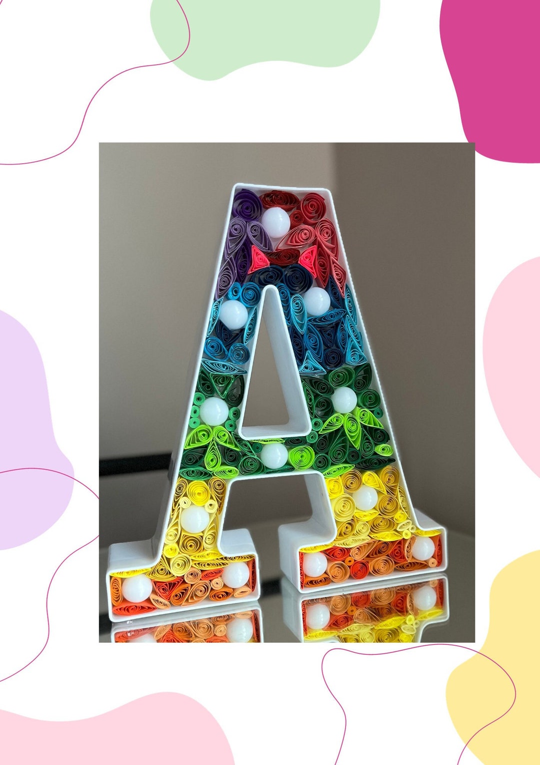 LED Light Paper Quilled Letter - Etsy