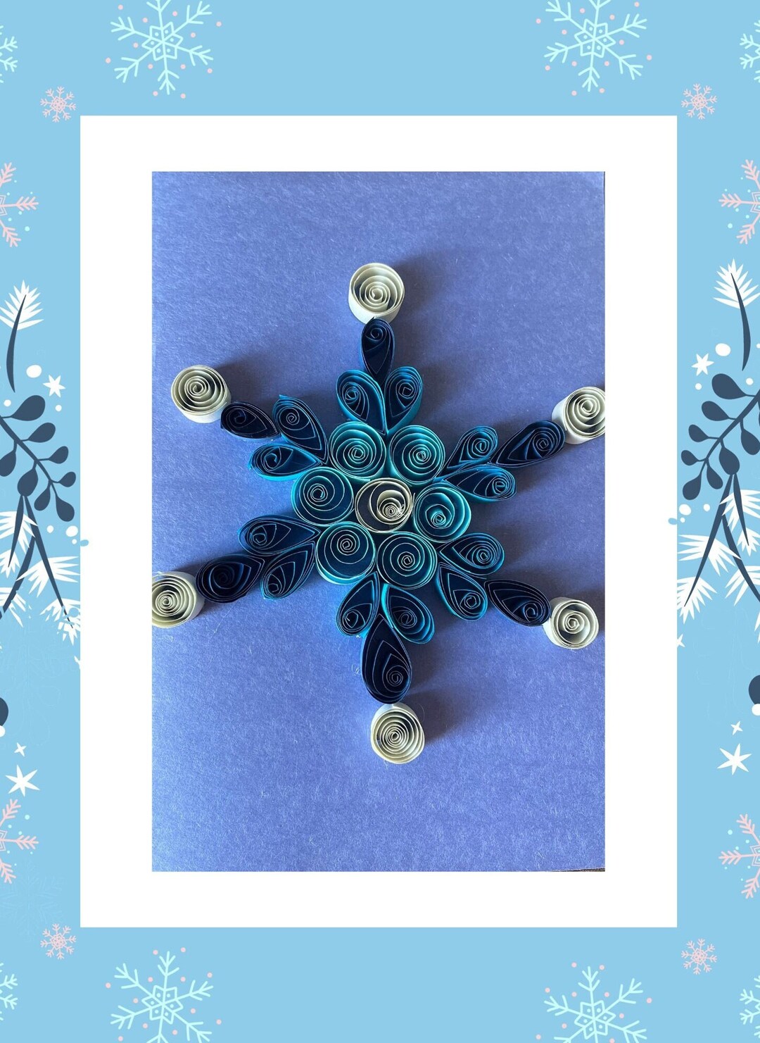 Winter Themed Paper Quilled Card - Etsy