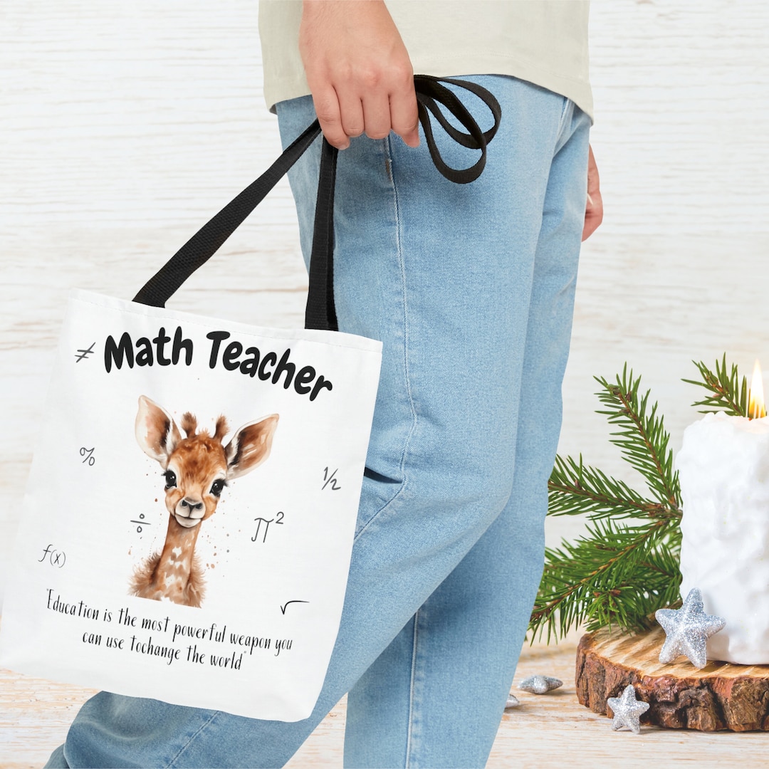 Math Teacher Bag Work Bag Large Size Bag Teacher Totebag - Etsy