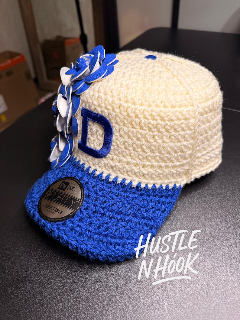Handmade Crochet Floral Baseball Cap - New Era 9FORTY - Etsy
