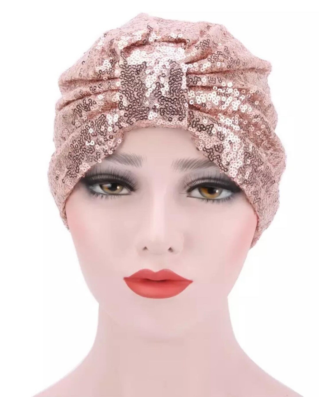 Rose Gold Sequin Turban - Etsy