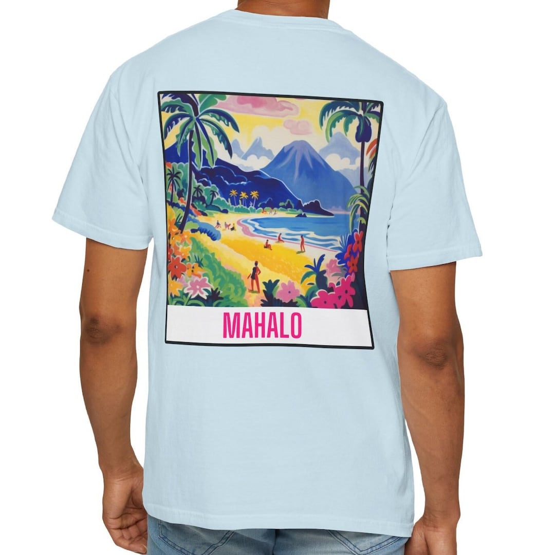 Mahalo Hawaii Shirt, Mahalo Tee, Beach Vibes Shirt, Beachy Summer Tee ...