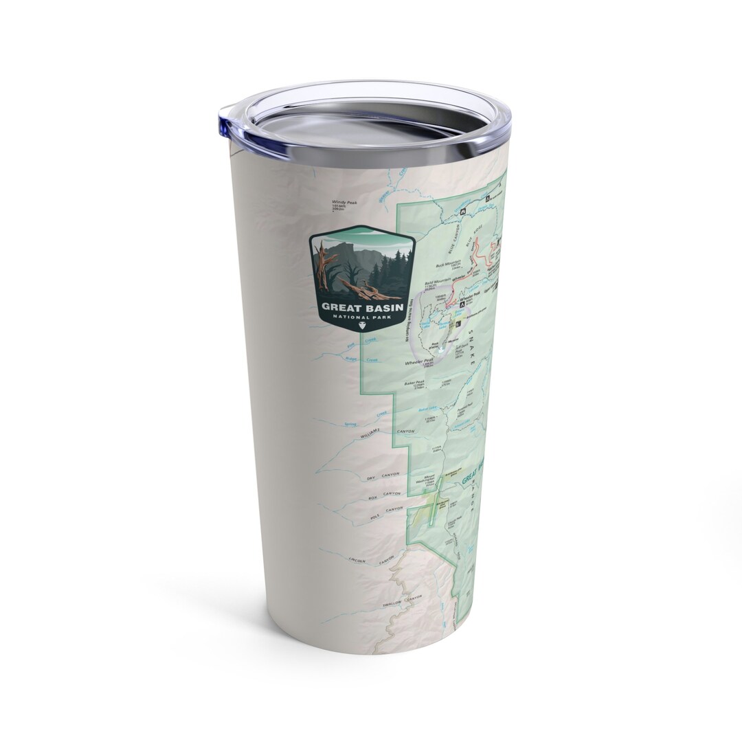 Great Basin National Park Map Vacuum-insulated Stainless Steel Travel ...