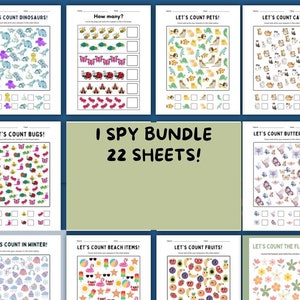 Kids Road Trip Games Printable, I Spy Worksheets Summer Activity ...