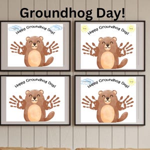 Groundhog Day Handprint Art, Babies Toddlers Kids, Preschool Bible ...