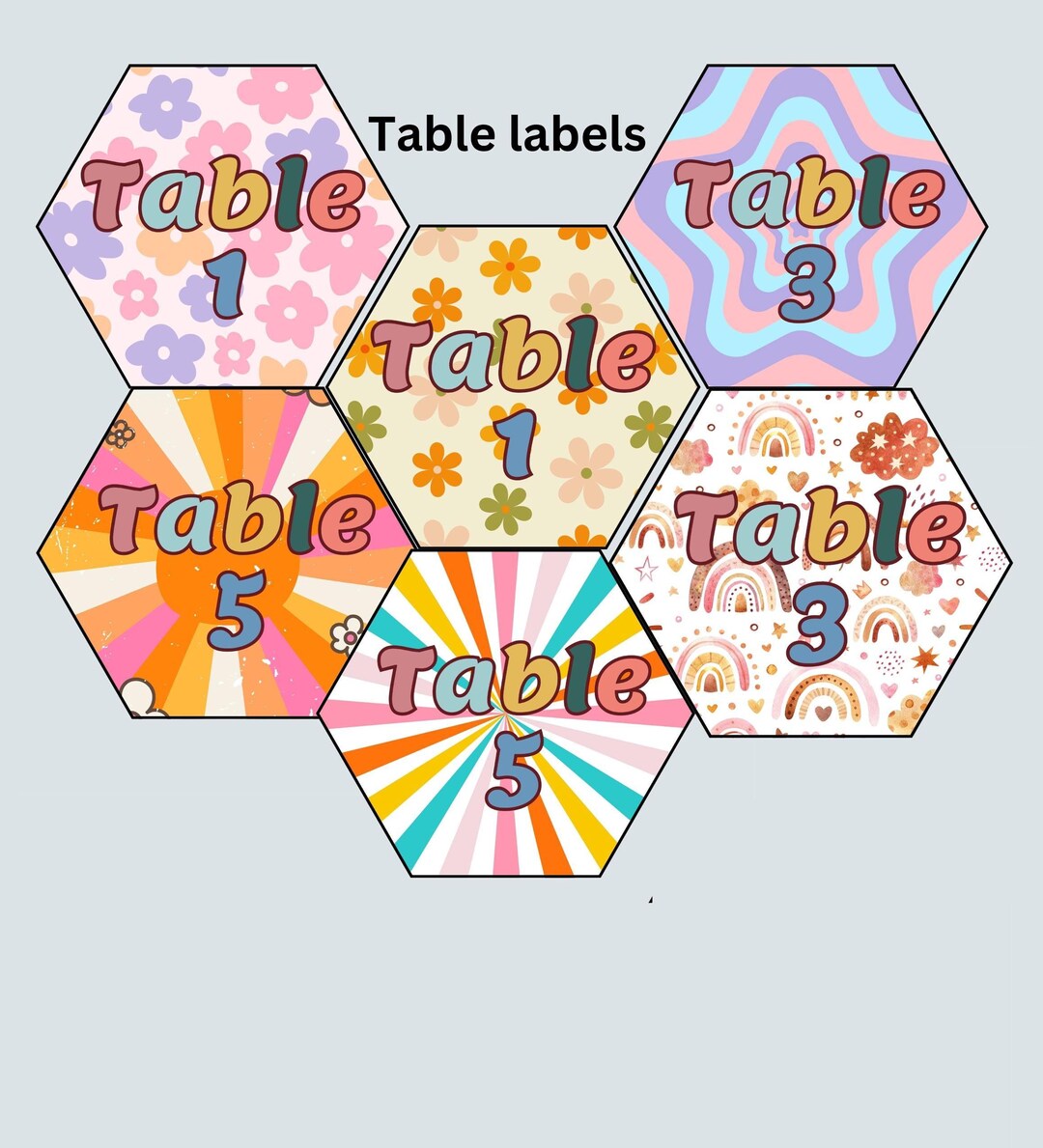 Boho Retro Table Numbers for Classroom Kindergarten Daycare Prek - Etsy