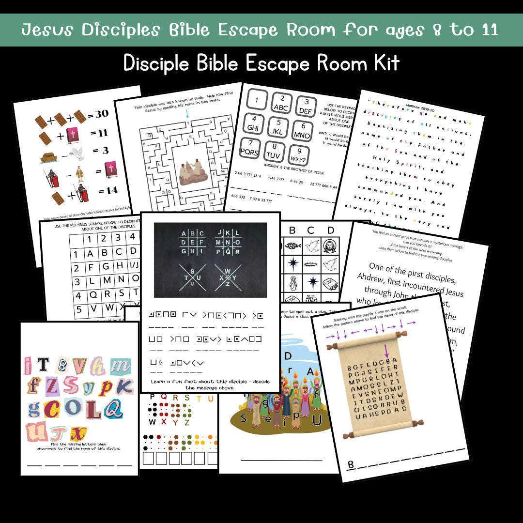 Bible Escape Room | Jesus' Disciples Game | Bible Escape Game | Youth ...