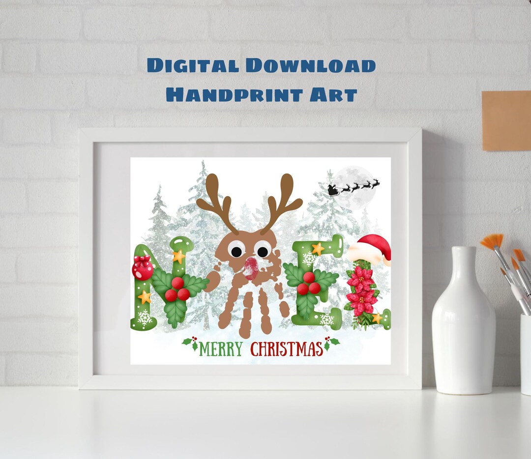 Noel Christmas Craft Handprint Footprint Finger Art Template Printable ...