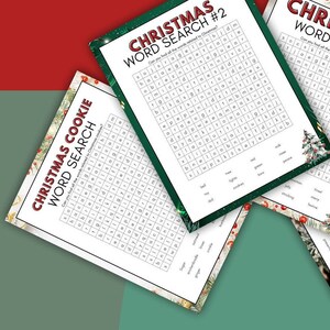 Christmas Word Search Bundle, Lot of 4, Activities, Games, Kids, Adults ...