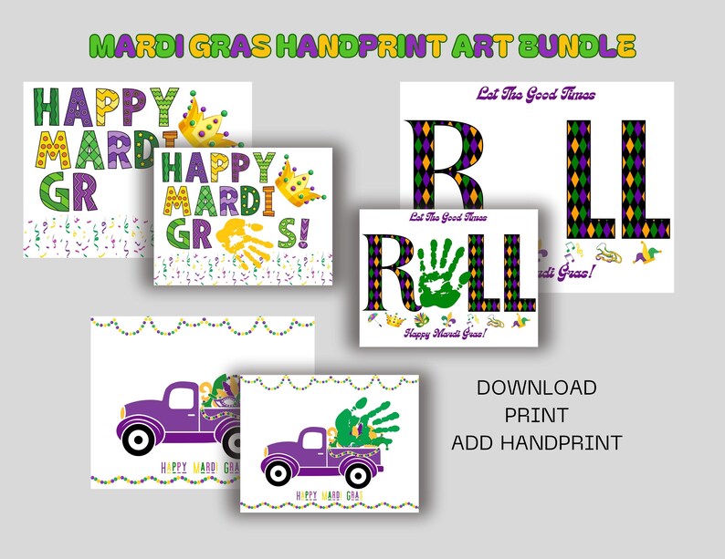 Mardi Gras Activities for Kids, Let the Good Times Roll Handprint Art ...