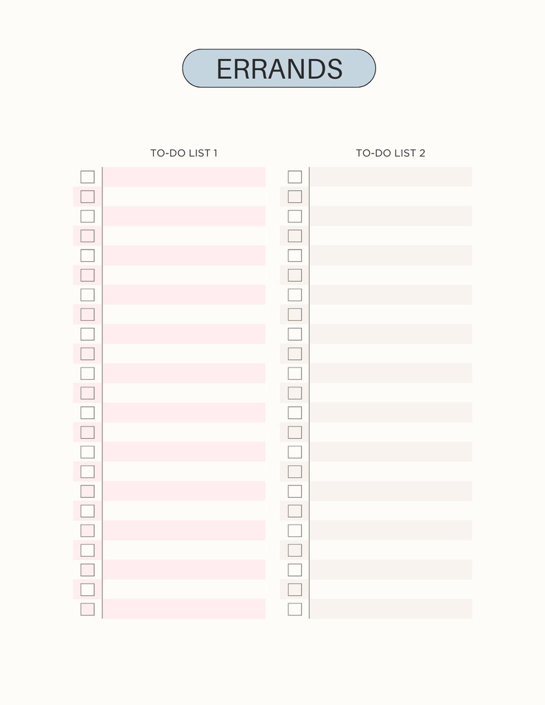 Cleaning Checklist With Meal Planner, Errand List, Grocery List Digital ...