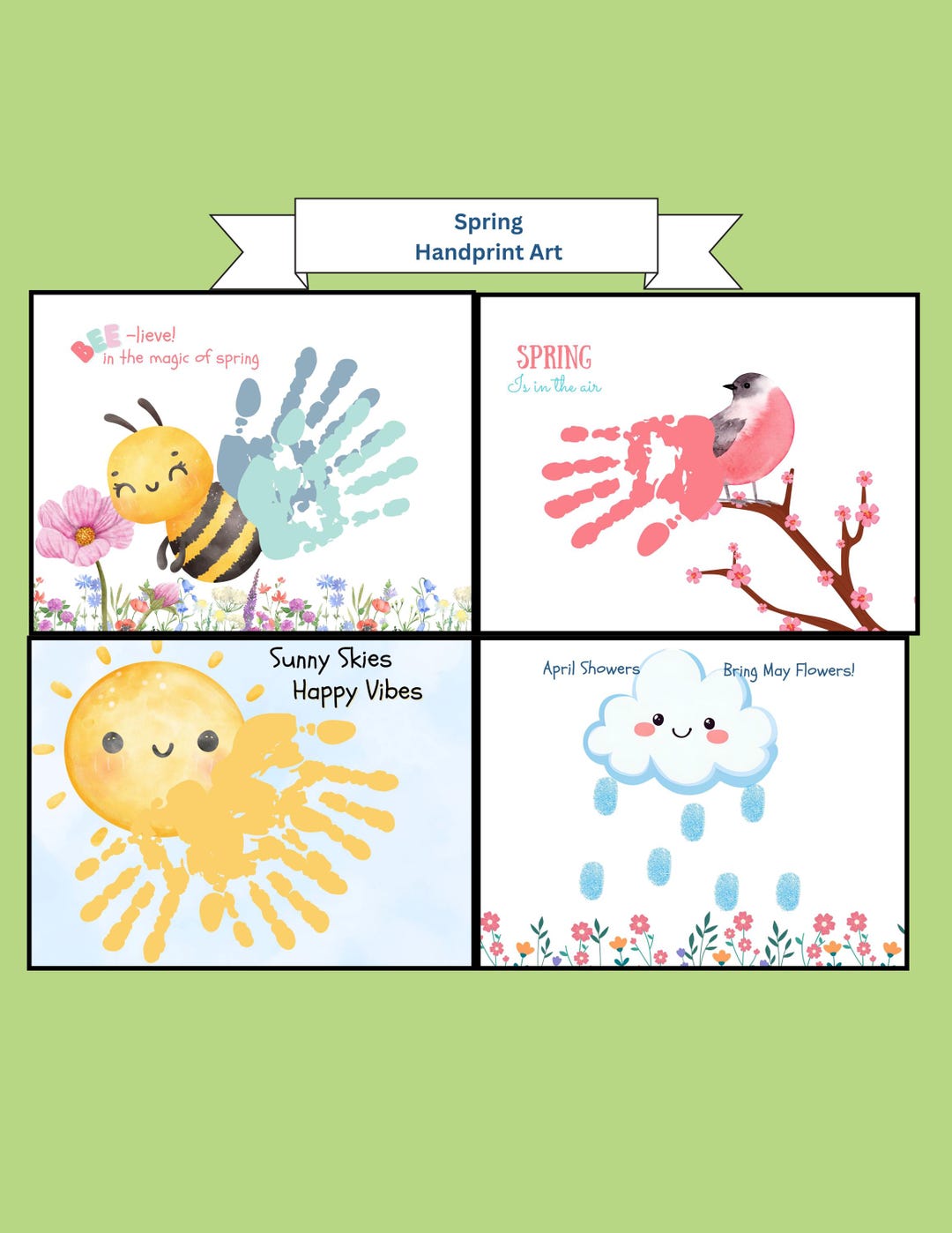 Spring Handprint Craft Art, Birds Activity, Handprint Craft Keepsake ...