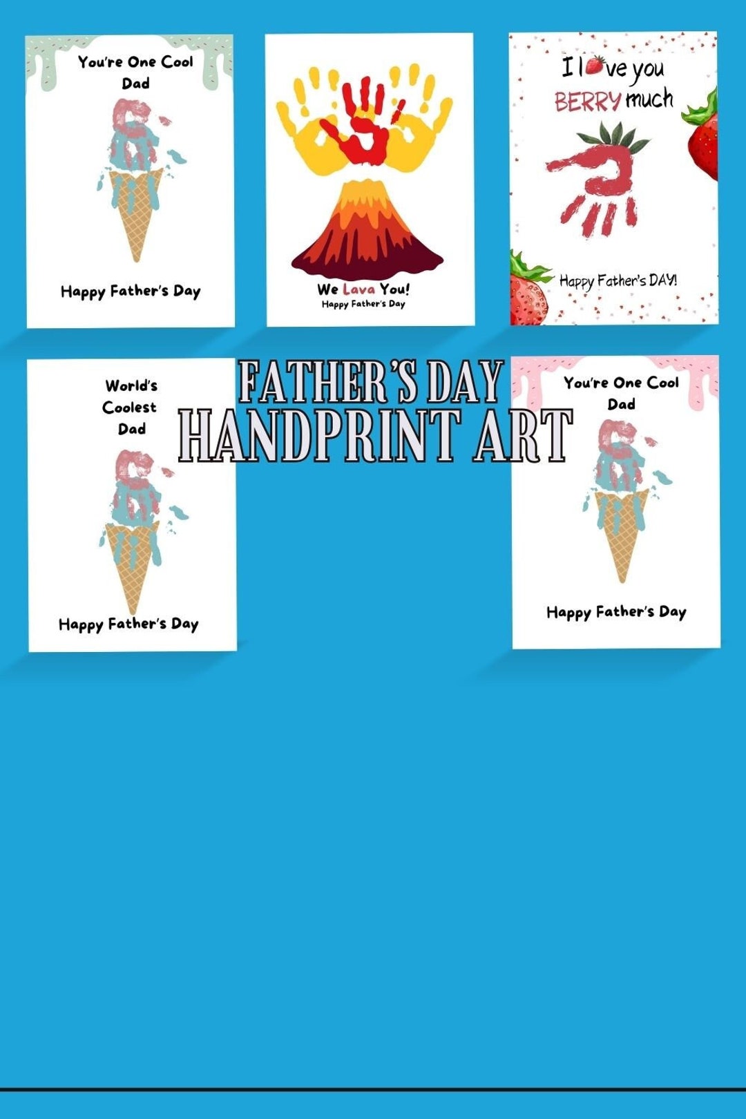 Bundle Fathers Day Handprint Craft Fathers Day Craft Fathers Day Gift ...