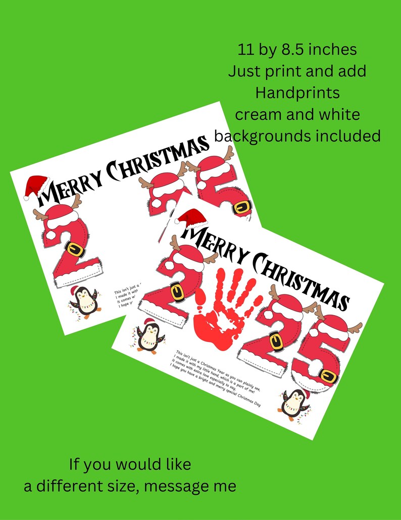 Merry Christmas Handprint Art, Kids Toddlers Handprint Craft, Handprint ...