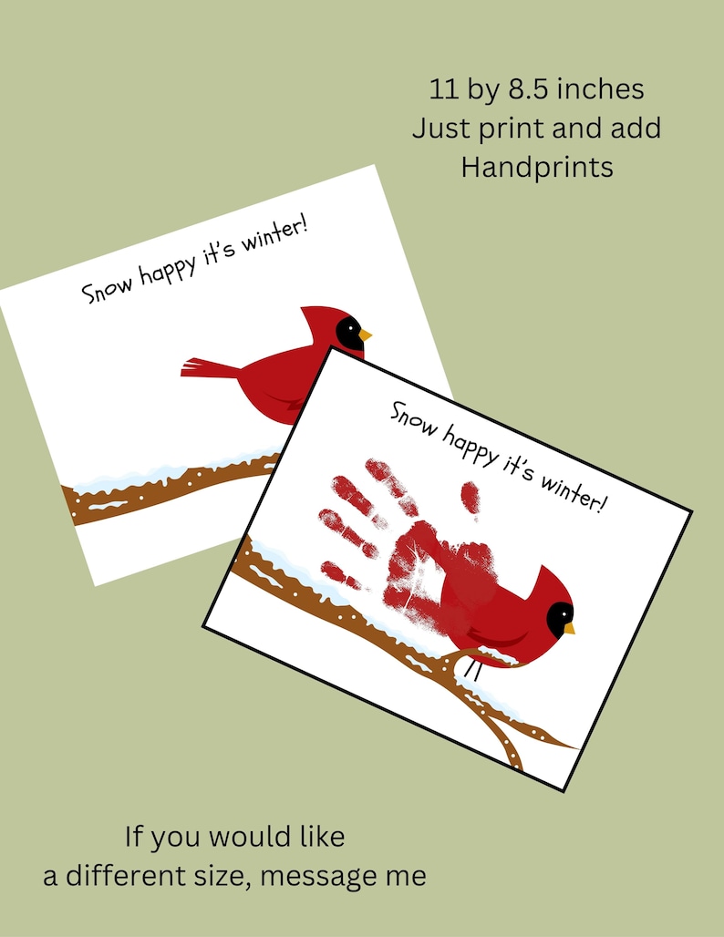 Winter Snow Handprint Art Bundle, Preschool, Daycare, Kindergarten ...