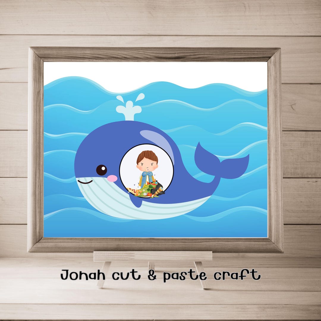Jonah and the Whale Corinthians Sunday School Craft Torn Paper Cross ...