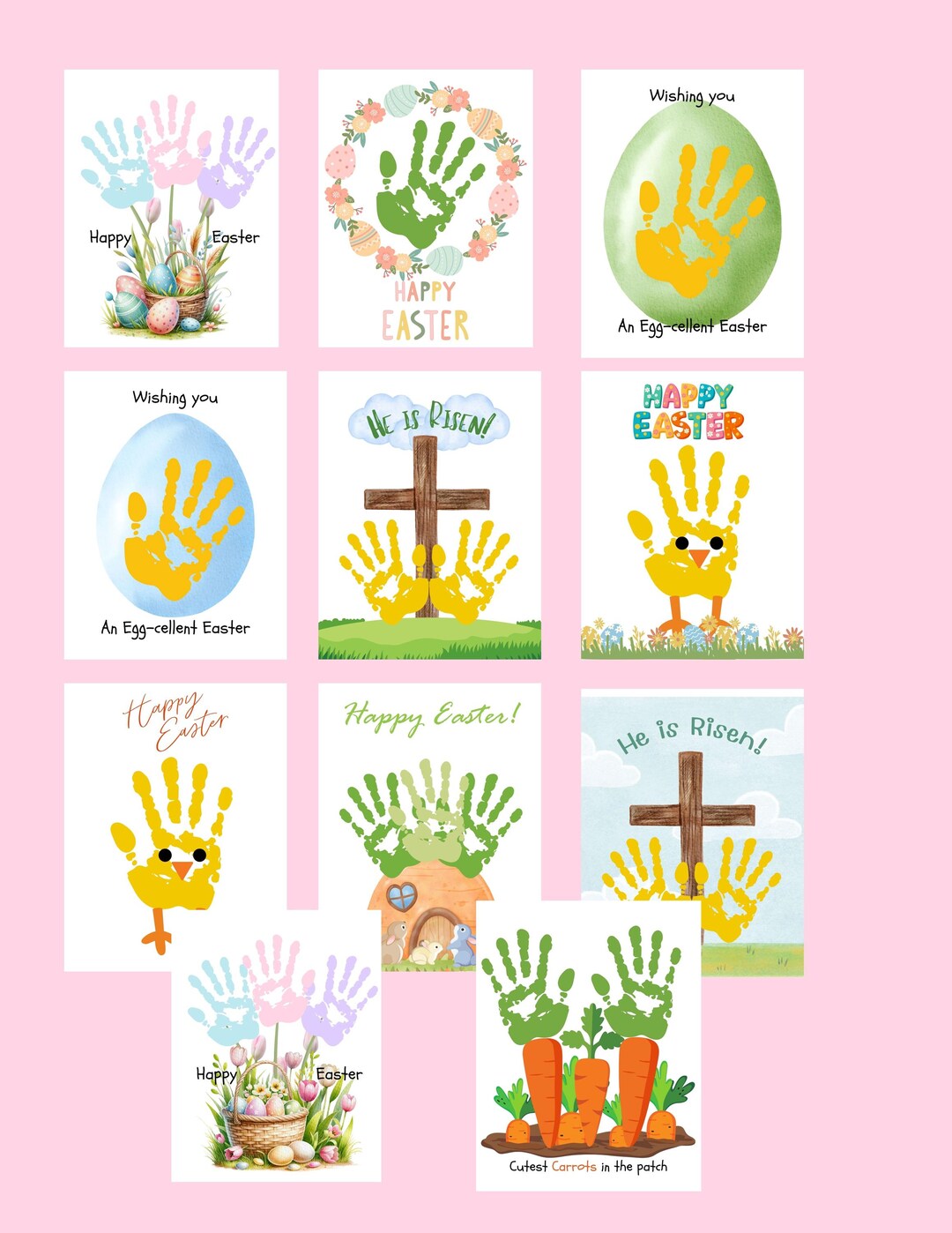 Easter Spring Handprint Craft, Bundle Activity, Handprint Art Keepsake ...