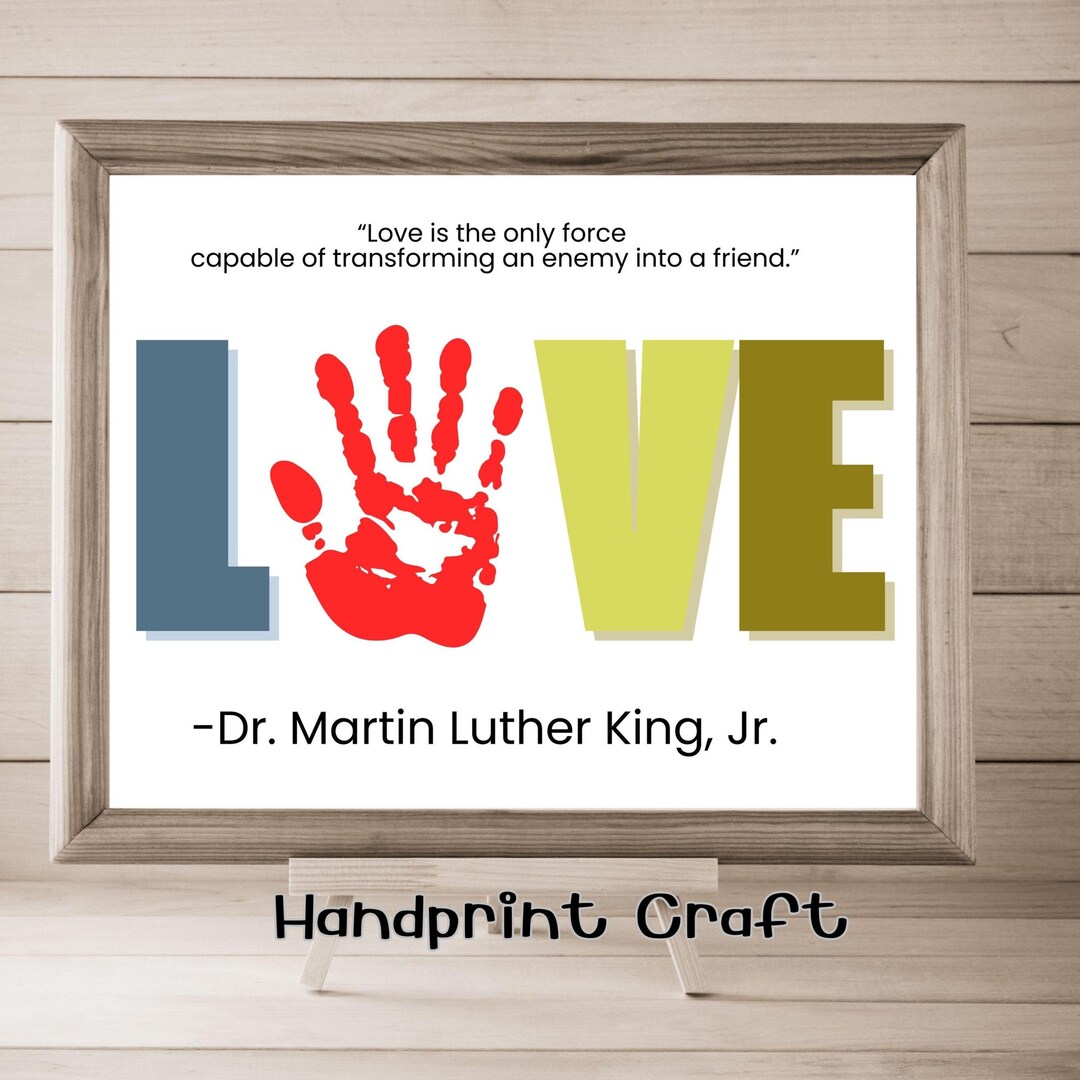 Martin Luther King Jr Activities for Kids, MLK Day Handprint Art ...