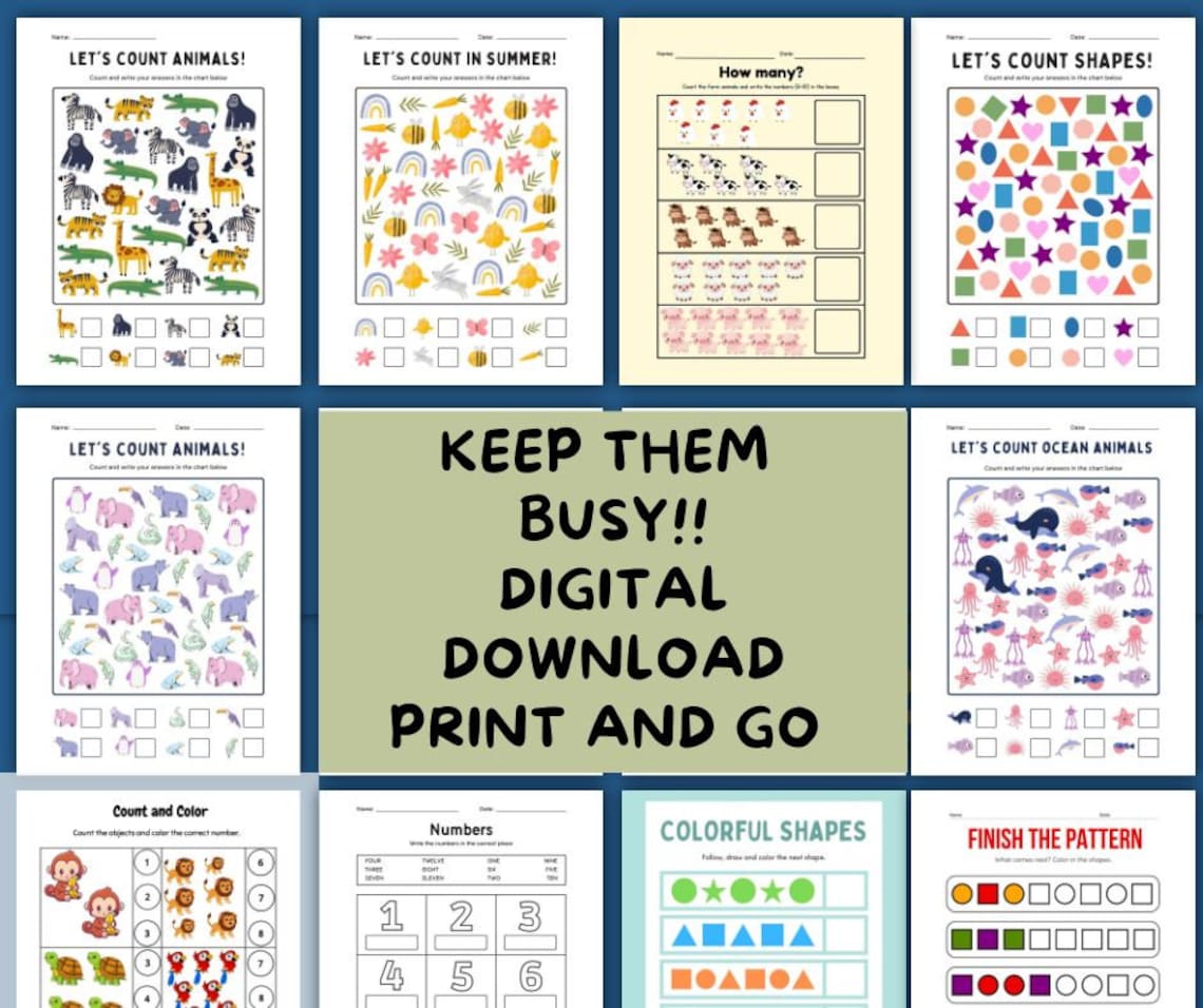 Kids Road Trip Games Printable, I Spy Worksheets Summer Activity ...