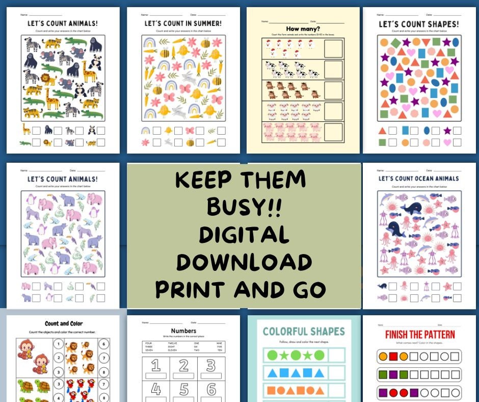 Kids Road Trip Games Printable, I Spy Worksheets Summer Activity ...