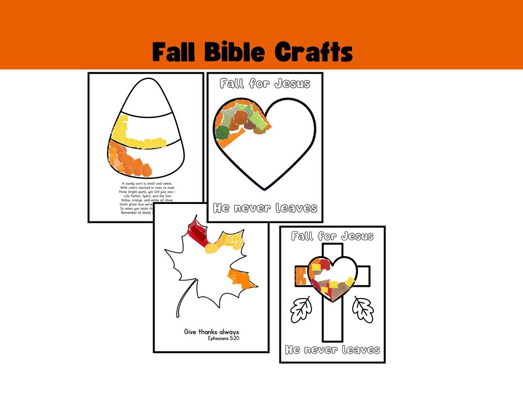 Fall Harvest Fest Bible Torn Paper Craft, Activities for Kids, Shredded ...