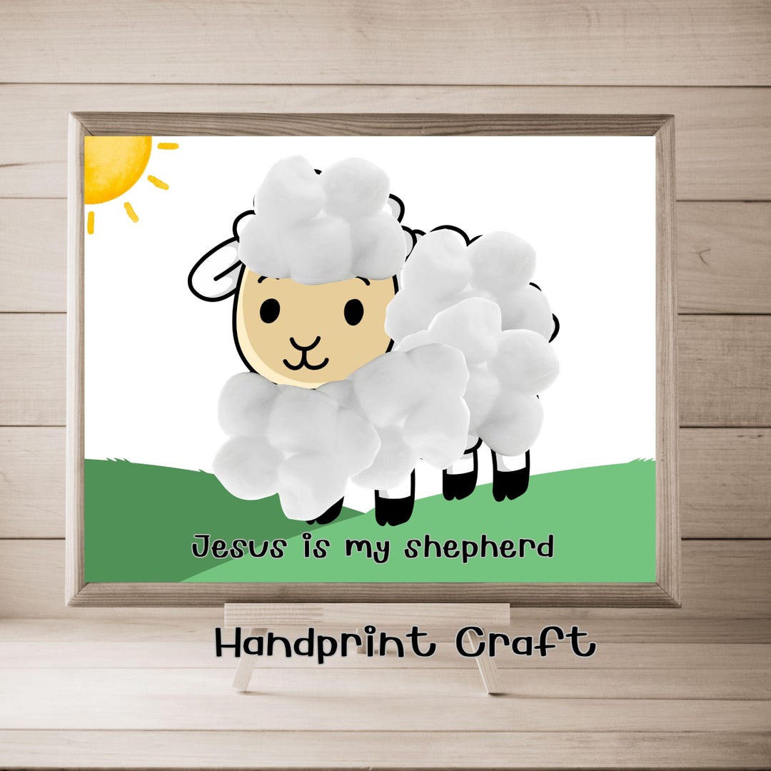 Handprint or Cotton Ball Sheep Craft Activity, Art Keepsake, Toddler ...